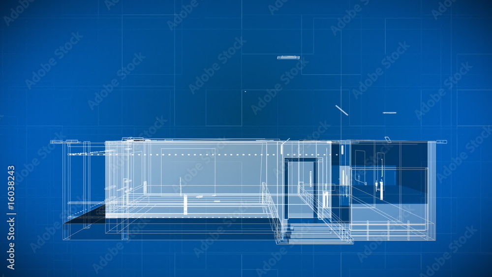 Wire Frame Blueprint Drawing Stock Video | Adobe Stock