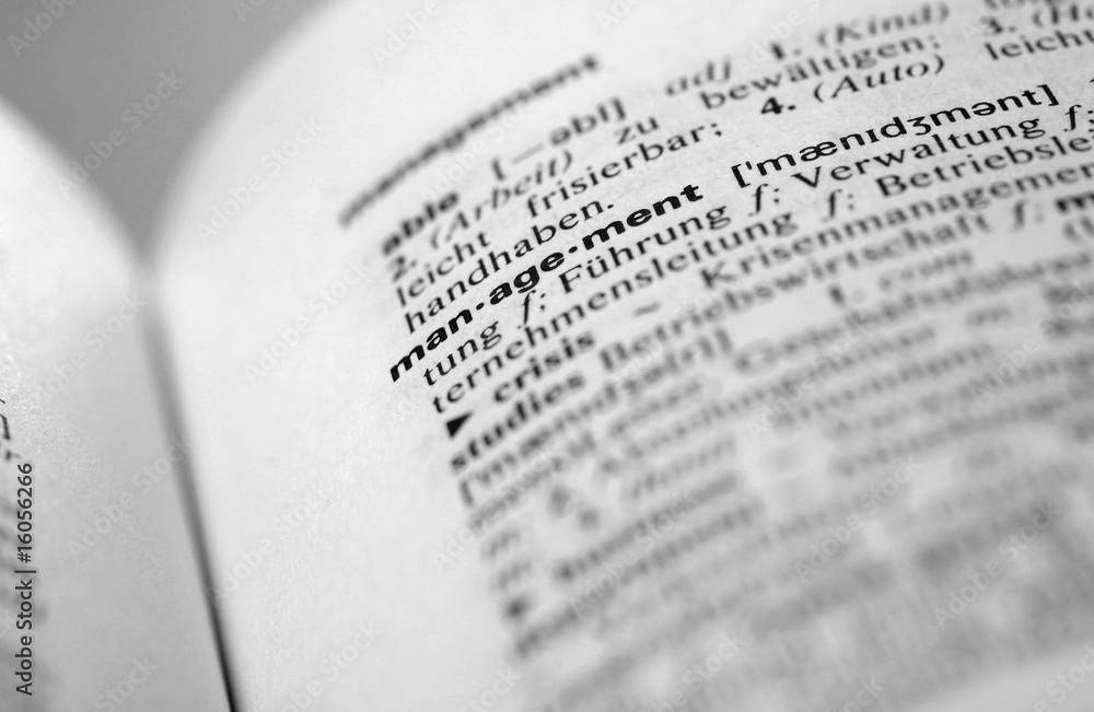 Lexikon Definition Management Stock-Foto | Adobe Stock