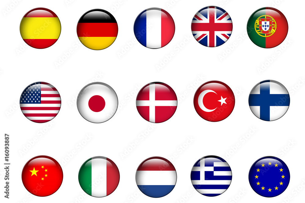 BOTONES IDIOMAS ilustración de Stock | Adobe Stock