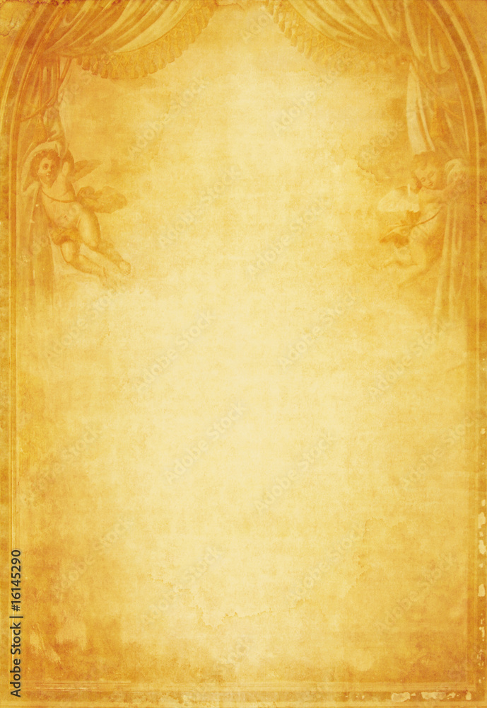 grunge paper background with angels Stock Photo | Adobe Stock