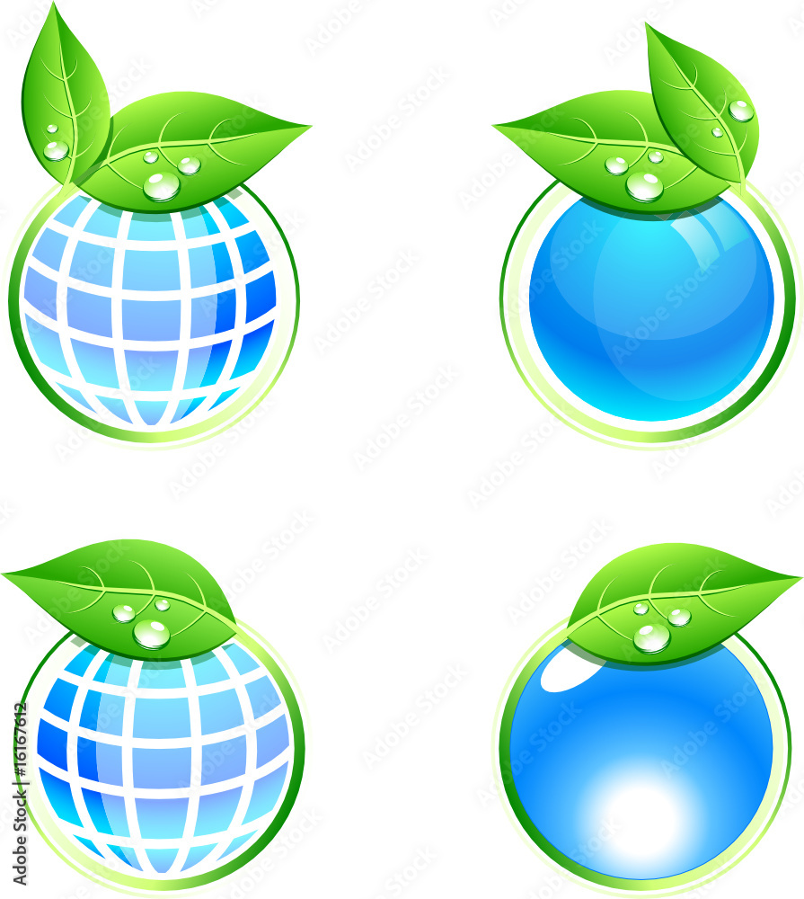 Eco icons Stock Vector | Adobe Stock