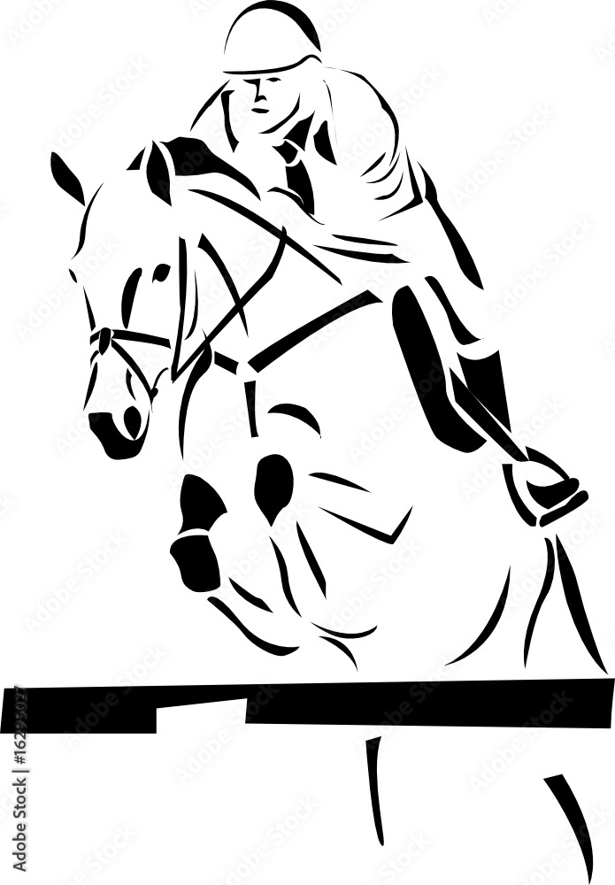 show jumping vector Stock Vector | Adobe Stock