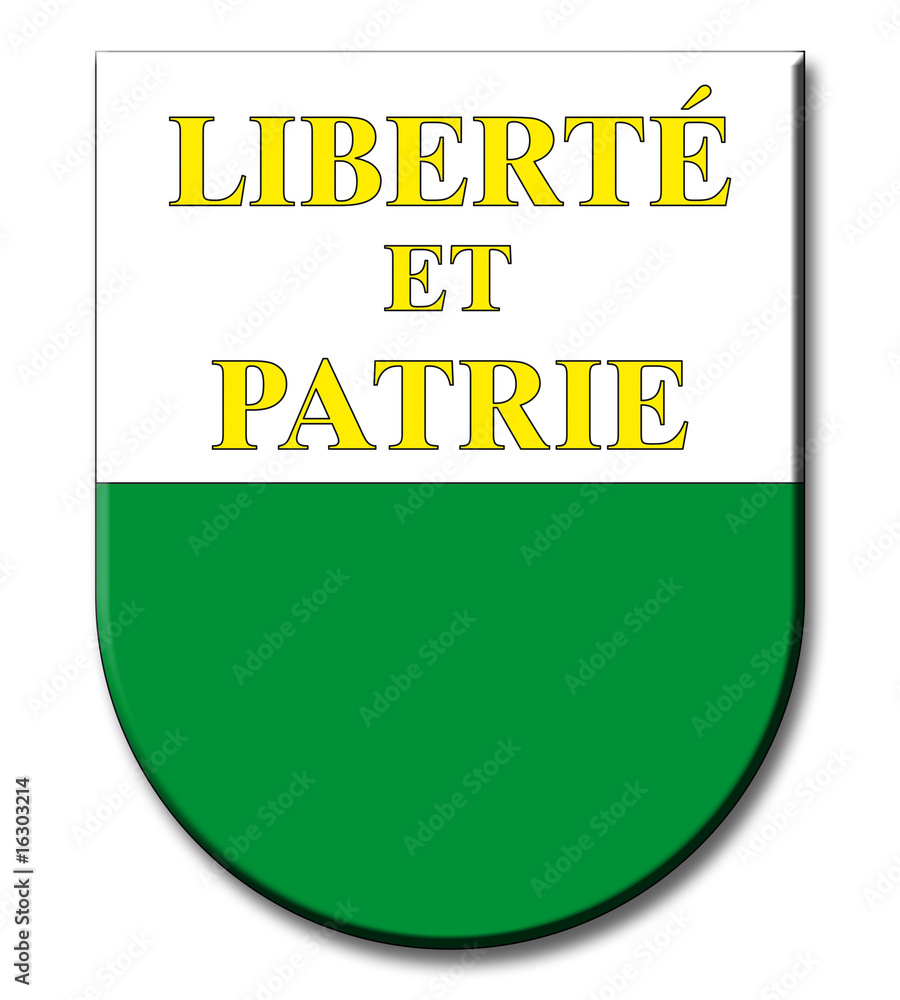 Drapeau canton de Vaud Stock Illustration | Adobe Stock