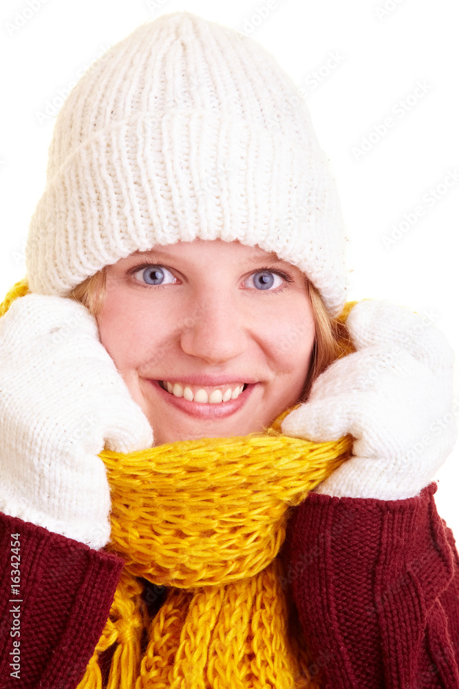 Frau im Winter Stock Photo | Adobe Stock