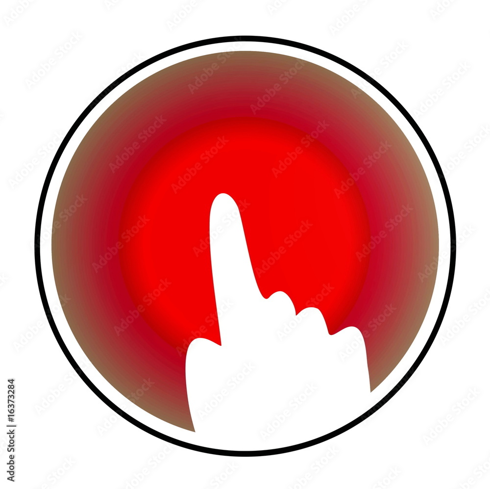 Knopf drücken Stock-Illustration | Adobe Stock