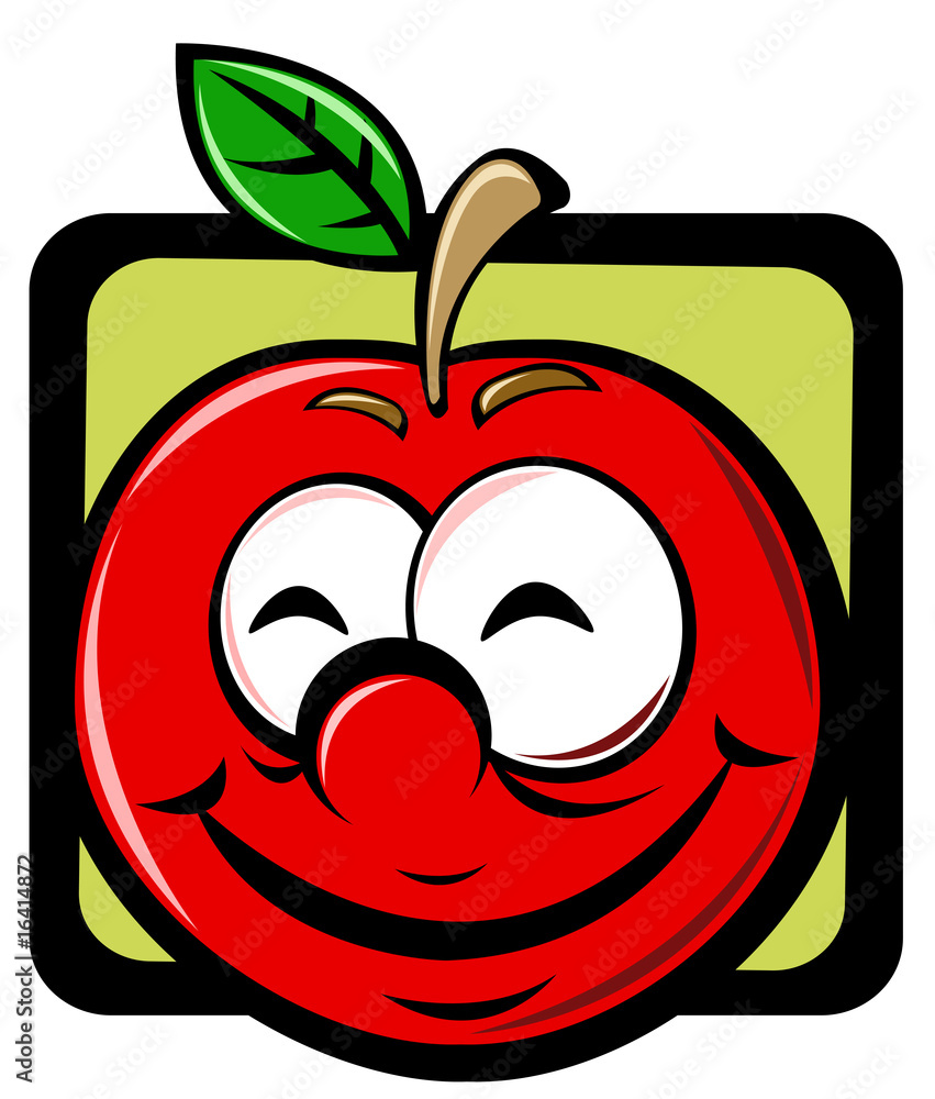 cartoon apple Stock Vector | Adobe Stock
