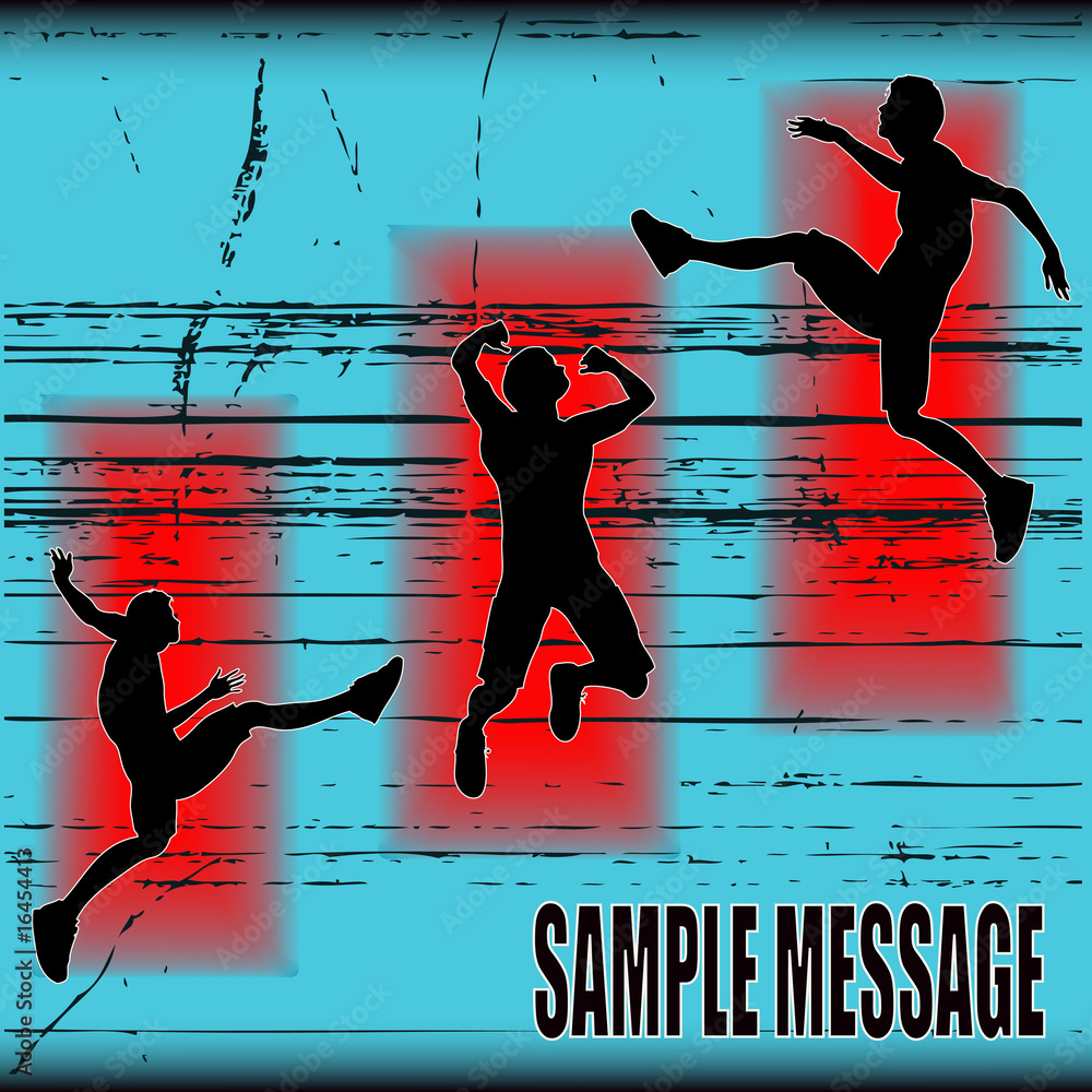 Neon Triple Jump Stock Vector | Adobe Stock