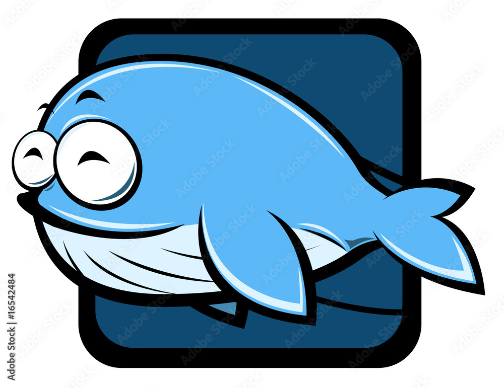 cartoon whale Stock Vector | Adobe Stock