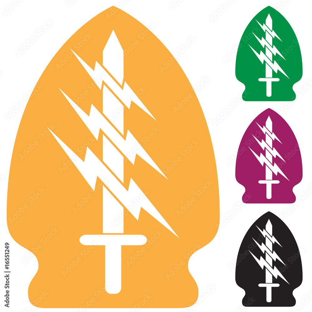 sword lightning special forces icon Stock Vector | Adobe Stock