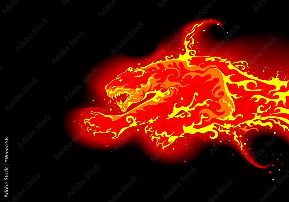 fire beast Stock Vector | Adobe Stock