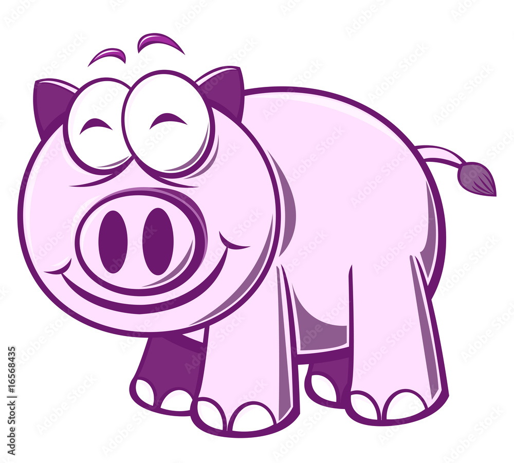 cartoon pig Stock Vector | Adobe Stock