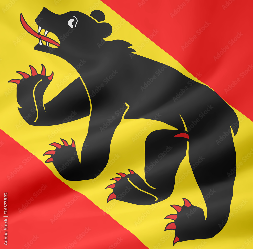 Flagge des Kantons Bern - Schweiz Stock-Illustration | Adobe Stock