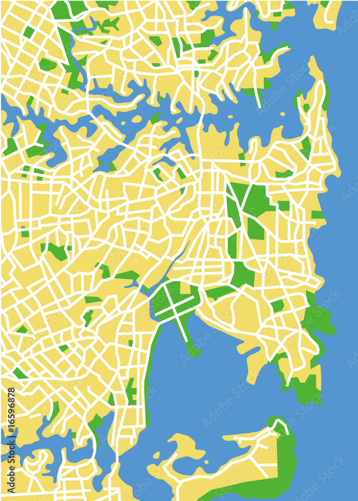vector map of sydney. Stock Vector | Adobe Stock