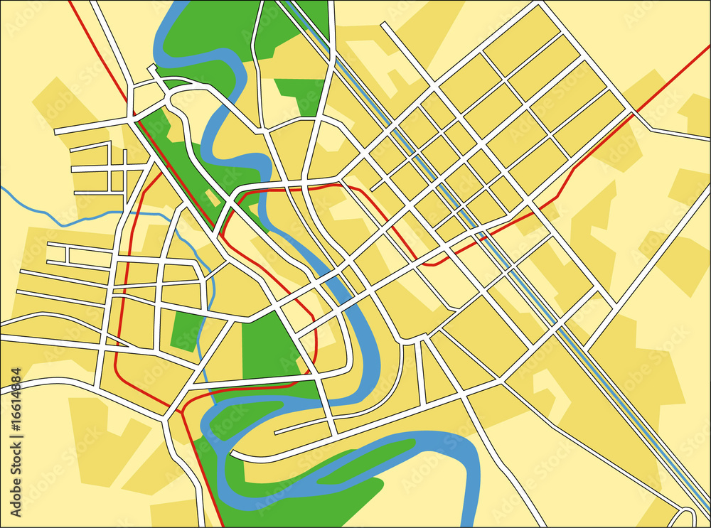Vector map of Baghdad. Stock Vector | Adobe Stock