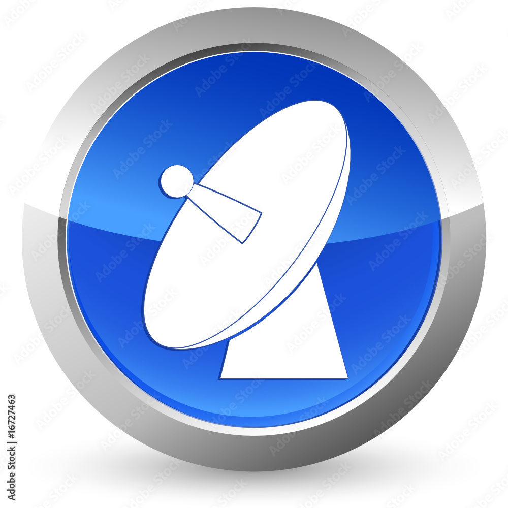 Sat-Schüssel - Button Stock-Vektorgrafik | Adobe Stock