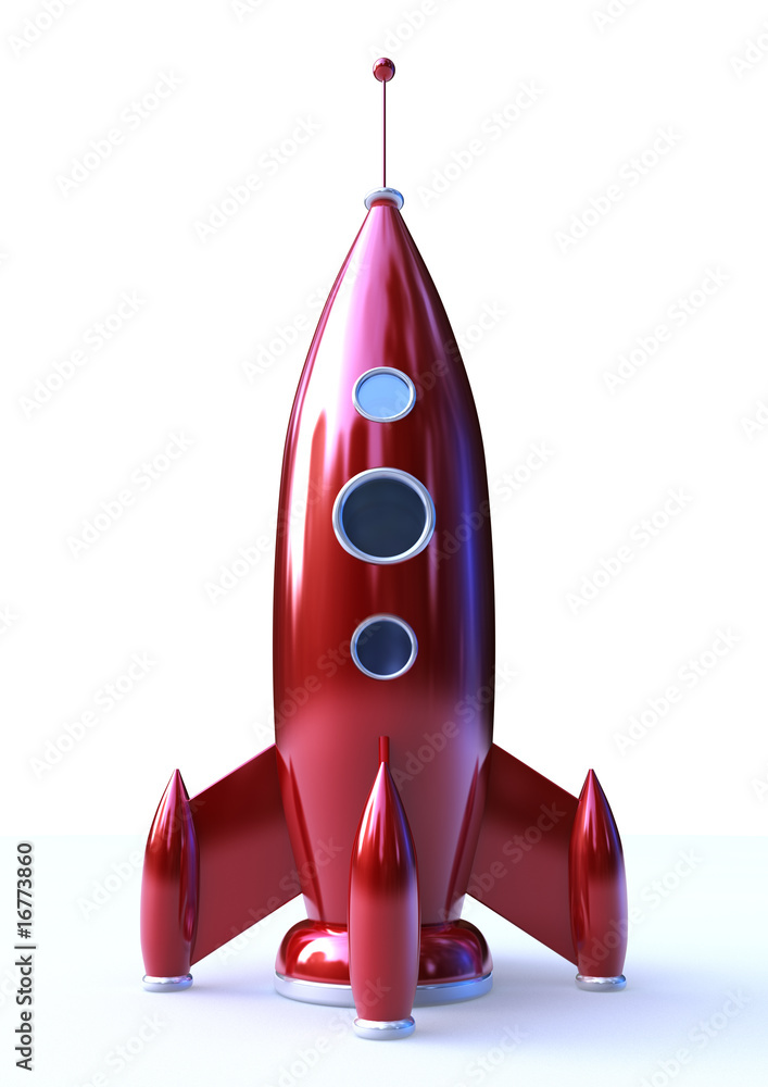 Red Missile Stock Illustration | Adobe Stock