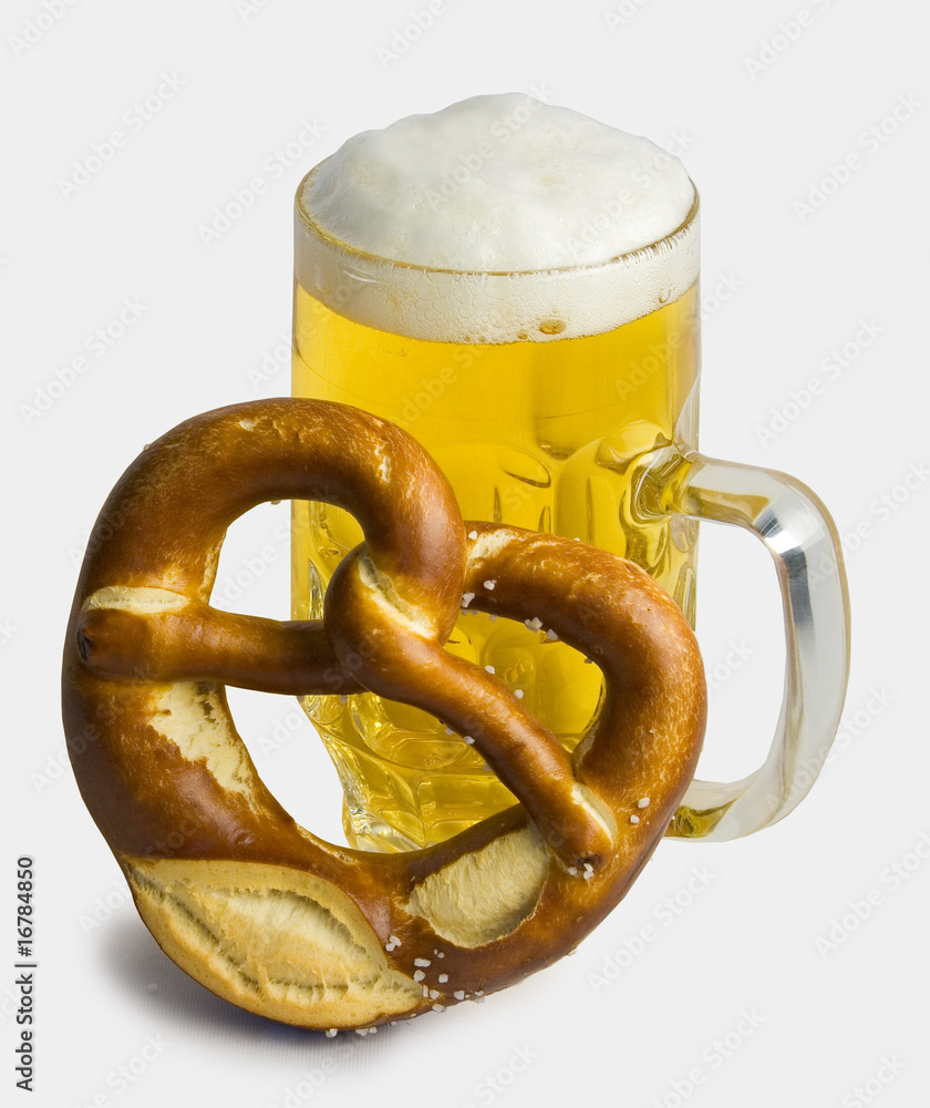 Bier und Brezel Stock-Foto | Adobe Stock