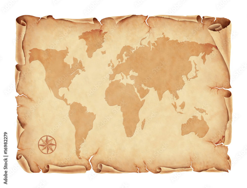 ancient map of the world Stock Illustration | Adobe Stock