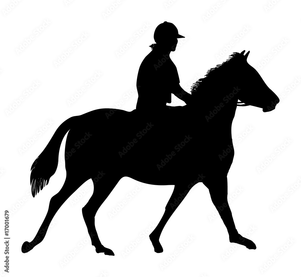 equestrian horse rider silhouette Stock Vector | Adobe Stock