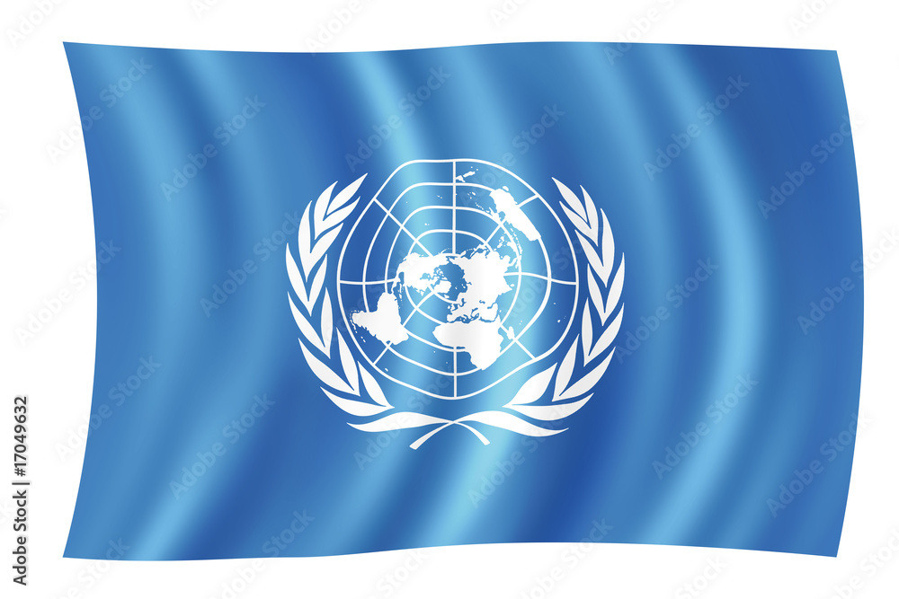 Flagge der Vereinten Nationen Stock Illustration | Adobe Stock