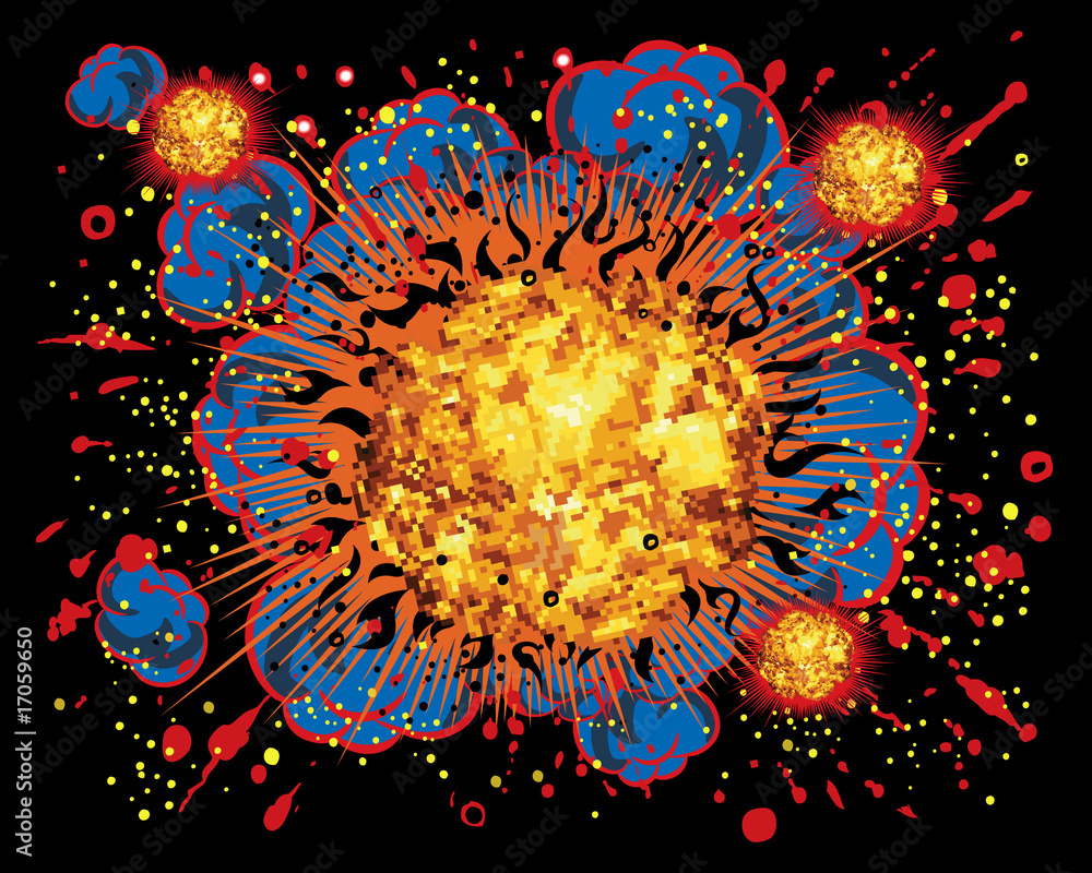 Comic book explosion Stock Vector | Adobe Stock