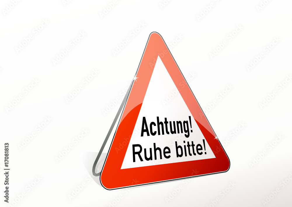 Bitte Ruhe! Stock-Vektorgrafik | Adobe Stock