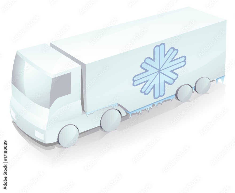Semi-remorque frigorifique (reflet) Stock Vector | Adobe Stock