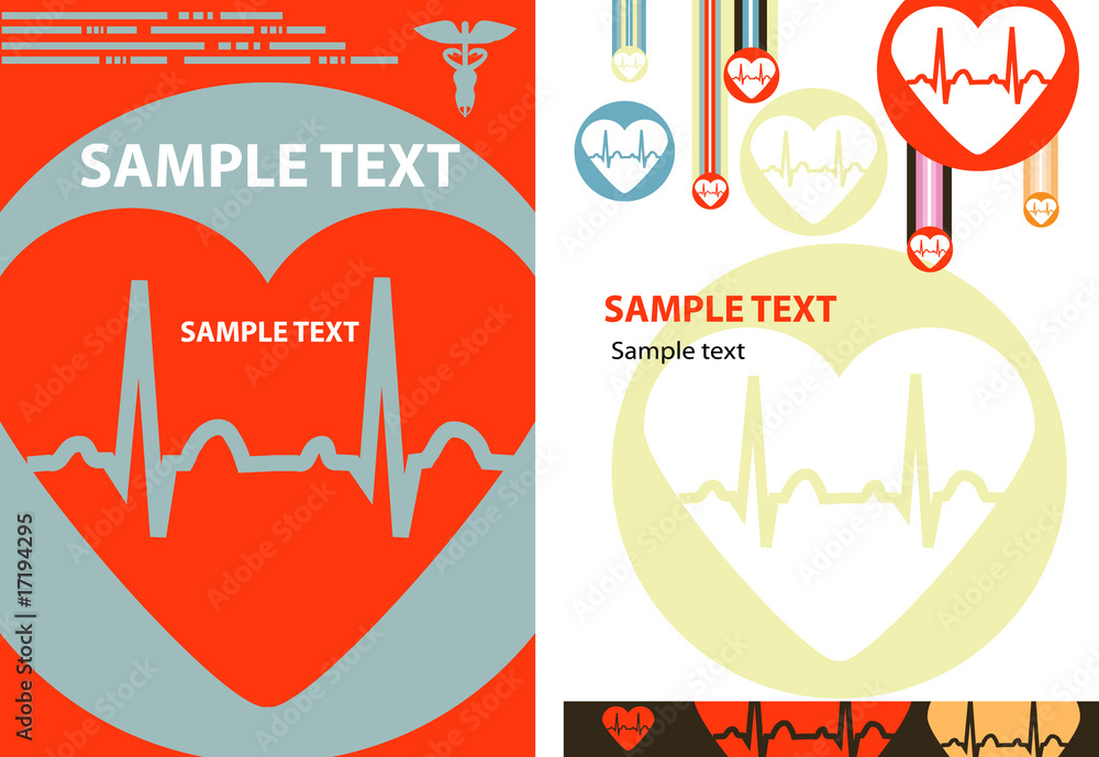 Medical cardio Brochure, background, Vector cardio cover and l Stock ...