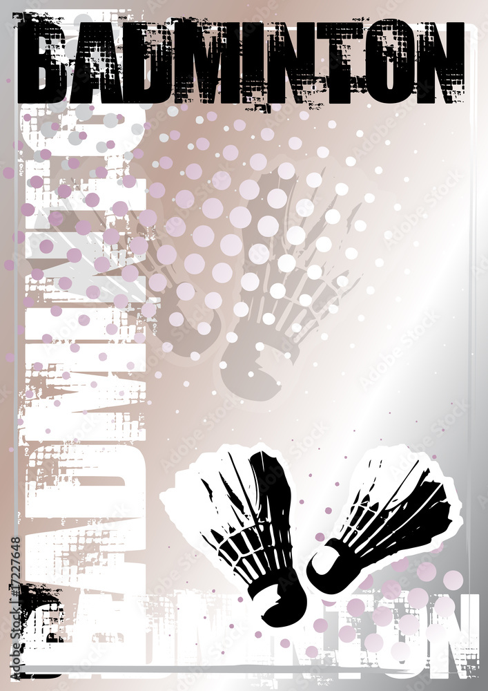 badminton silver poster background Stock Vector | Adobe Stock