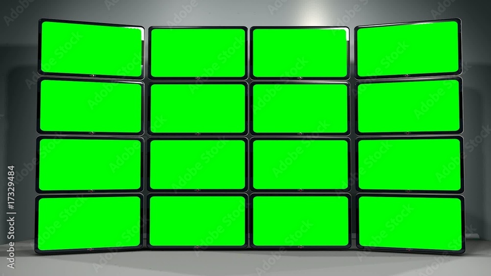 3D multi green screen animation blank template Stock Video | Adobe Stock