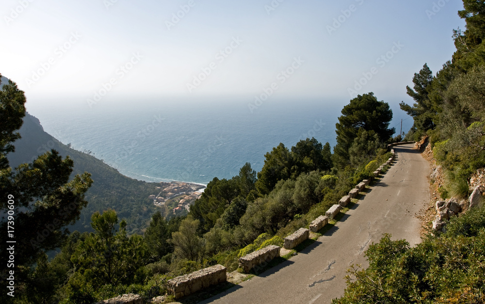 Road to Port de Valldemossa Stock Photo | Adobe Stock