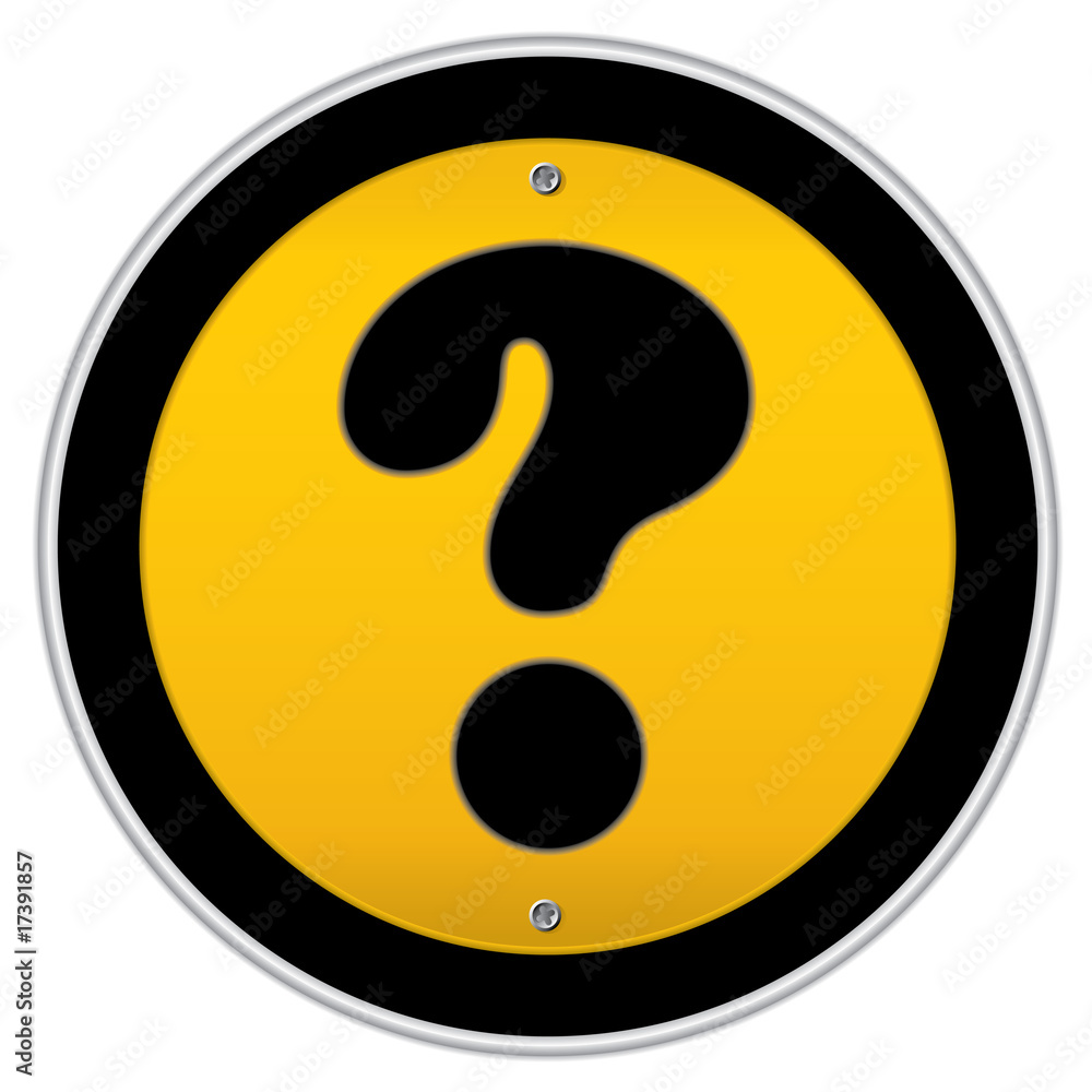 Question mark traffic sign Stock Vector | Adobe Stock