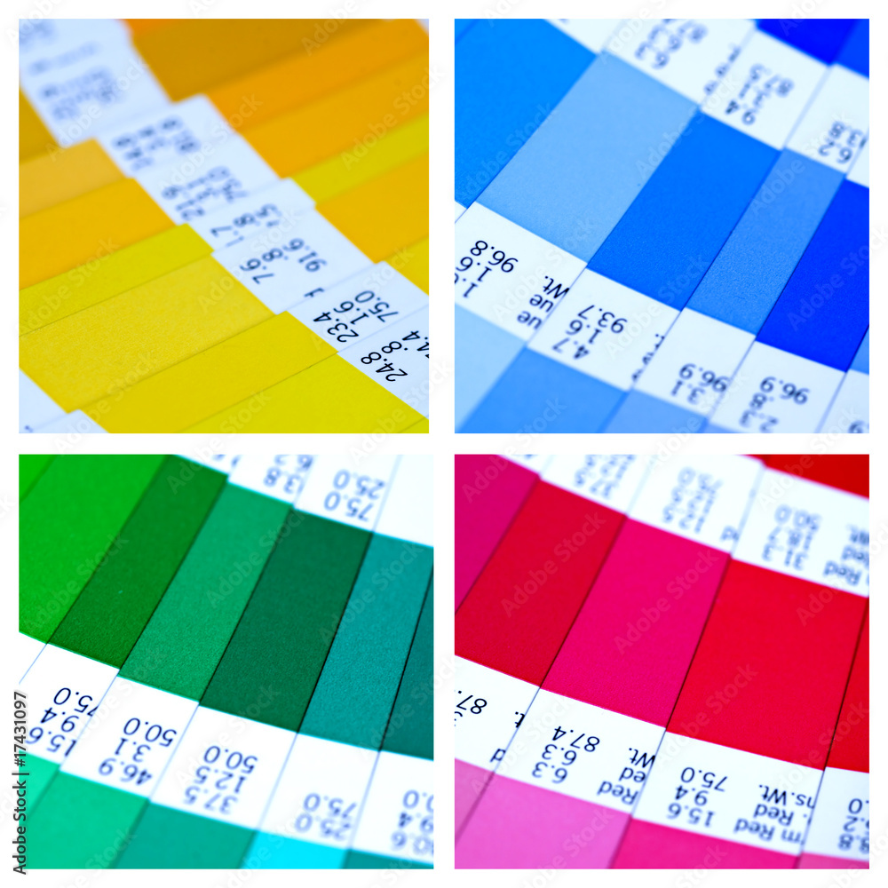 pantone color swatch collage Stock Photo | Adobe Stock