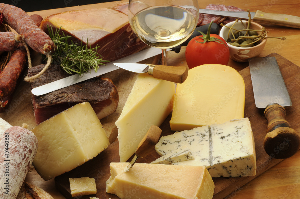 Formaggi e salumi misti Stock Photo | Adobe Stock