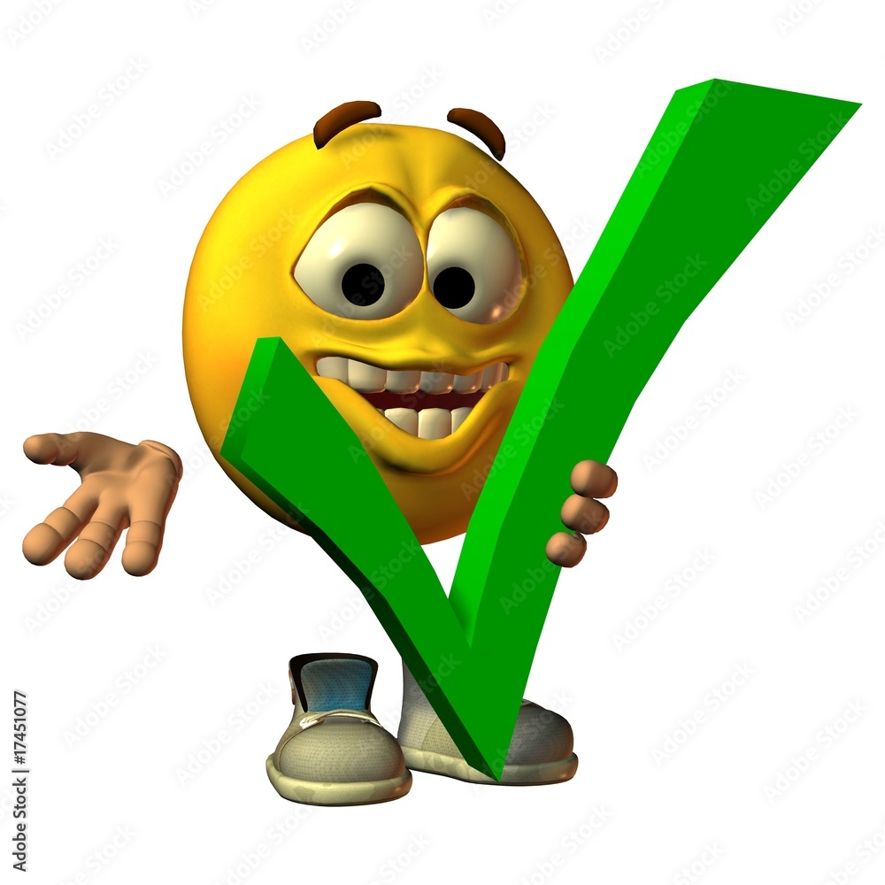 Smilie okay, erledigt Stock-Illustration | Adobe Stock