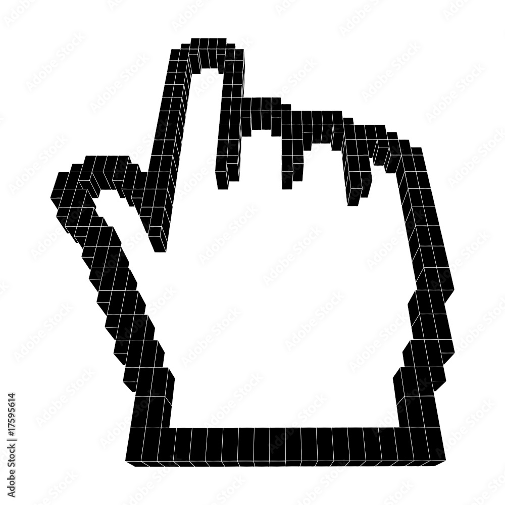 Cursor Hand Icon Vector 01 Stock Vector | Adobe Stock