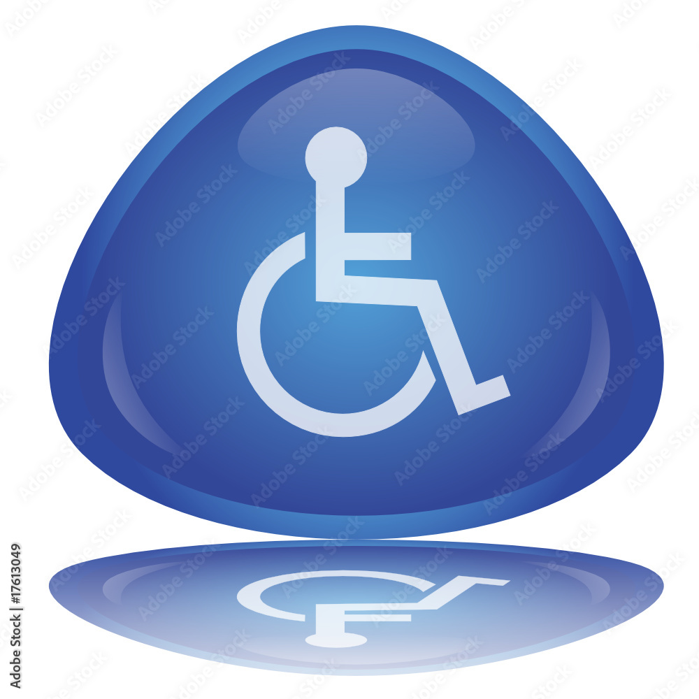 Bouton "Symbole Handicap" -- "Disabled Sign" Button Stock Vector ...