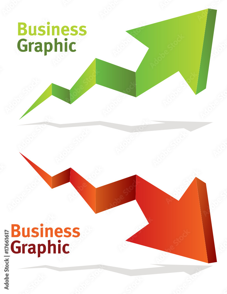 vector green and red chart arrows Stock Vector | Adobe Stock