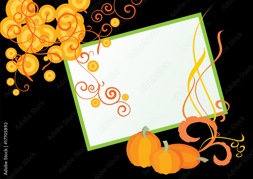 pumpkin abstract frame Stock Vector | Adobe Stock