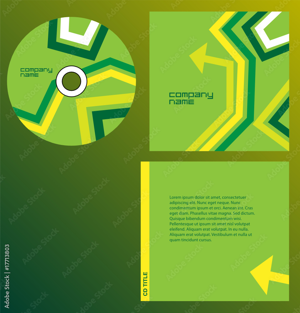 CD cover design with copy space, vector. Stock Vector | Adobe Stock