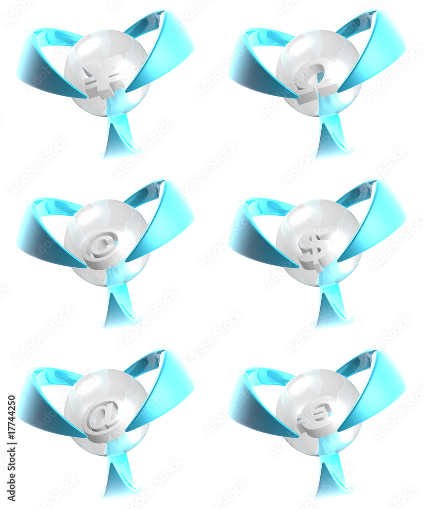 Symbole w kuli - clipping path Stock Illustration | Adobe Stock