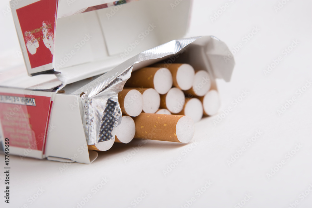Packet of cigarettes Stock Photo | Adobe Stock