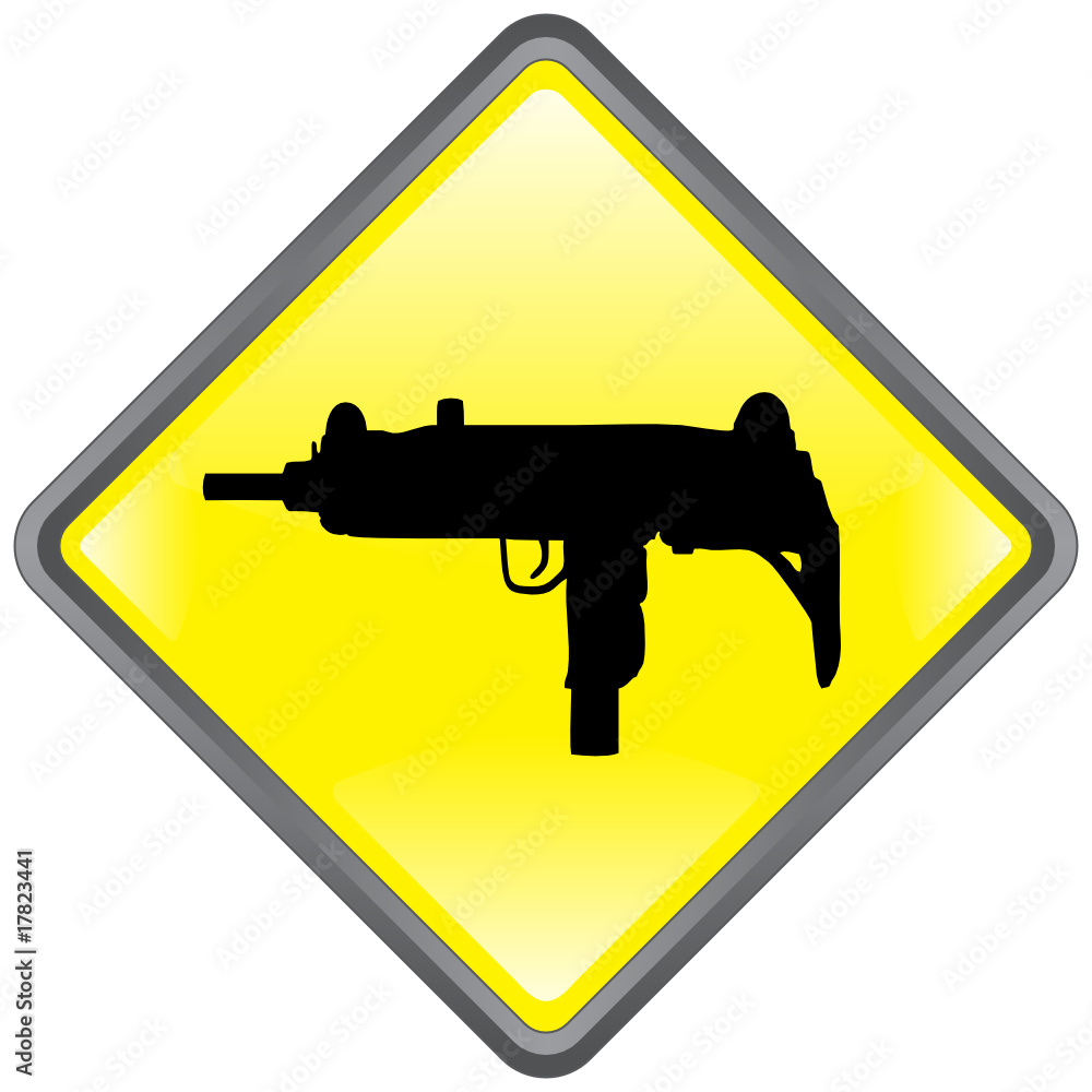 Panneau "Arme à Feu" -- "Firearm" Signpost Stock Vector | Adobe Stock