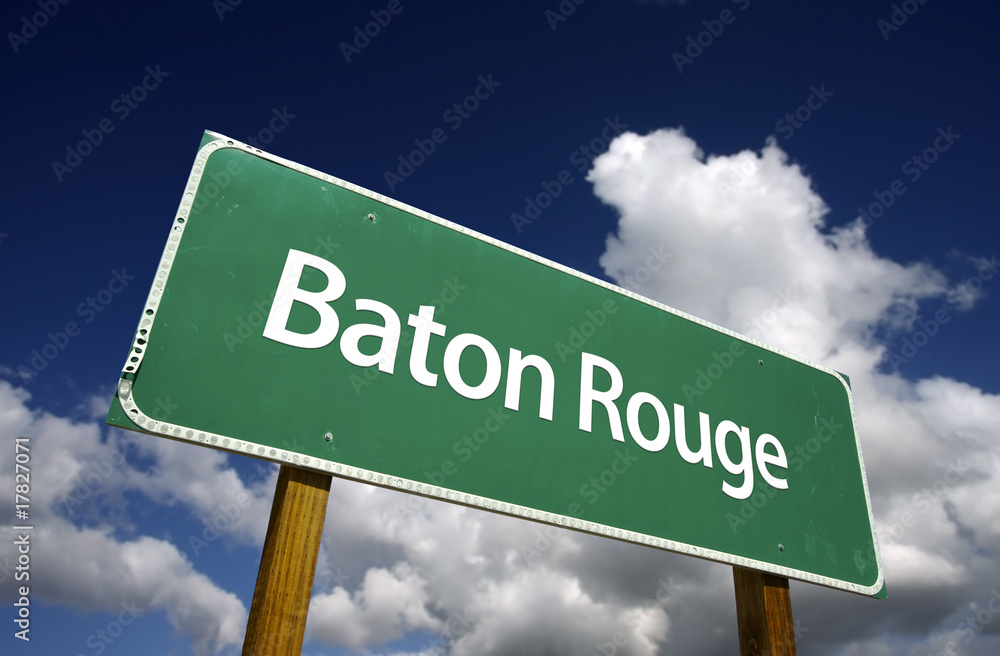 Baton Rouge Green Road Sign Stock Photo | Adobe Stock