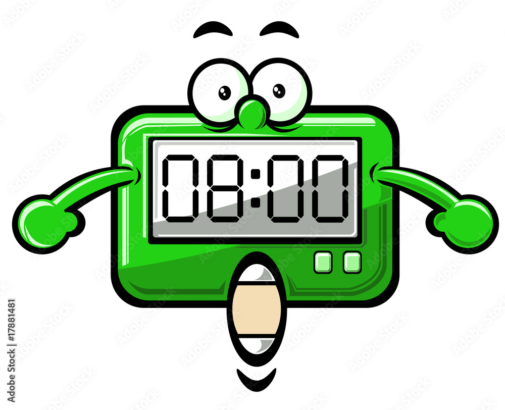 cartoon clock Stock Vector | Adobe Stock