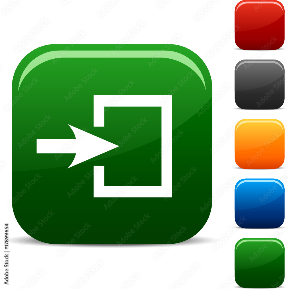 Entrance icon set. Vector illustration Stock Vector | Adobe Stock