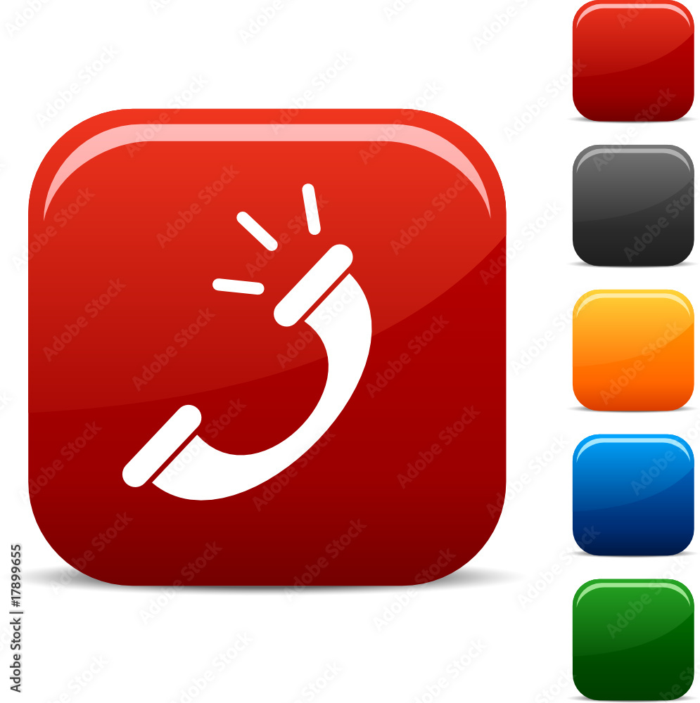 Telephone icon set. Vector illustration Stock Vector | Adobe Stock