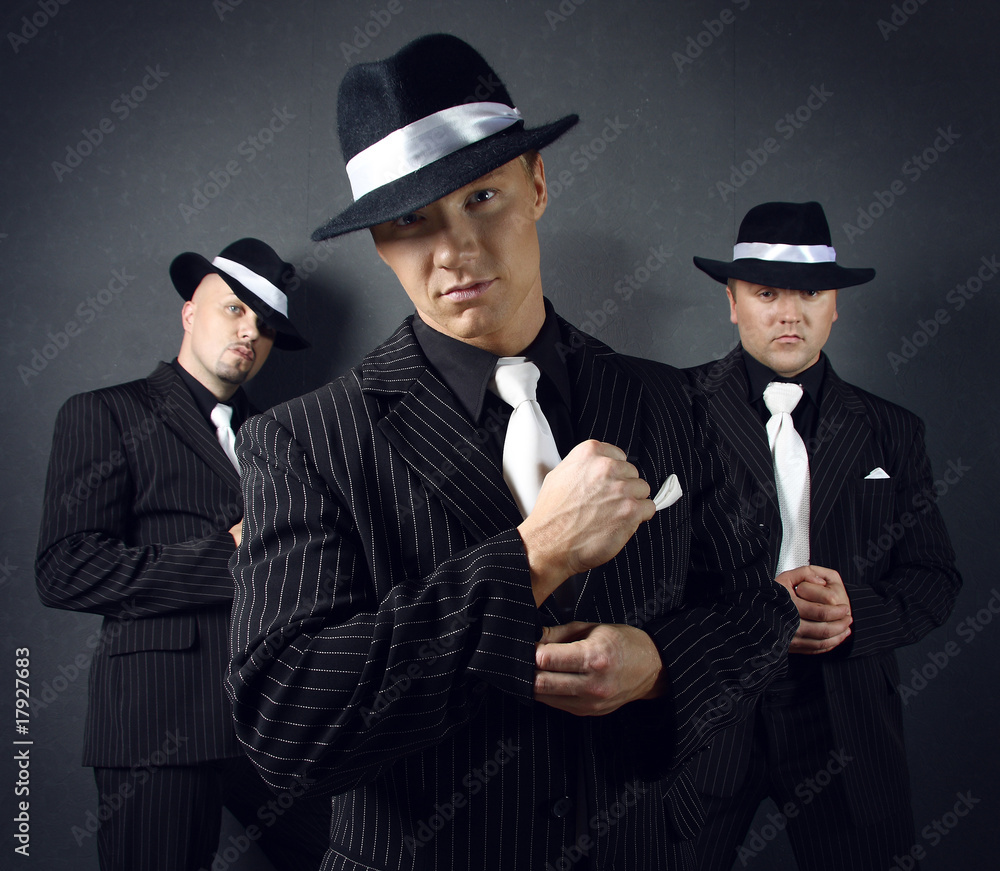 Three gangsters. Gangster gang Photo. Stock Photo | Adobe Stock Three gangsters. Gangster gang Photo. Stock Photo | Adobe Stock