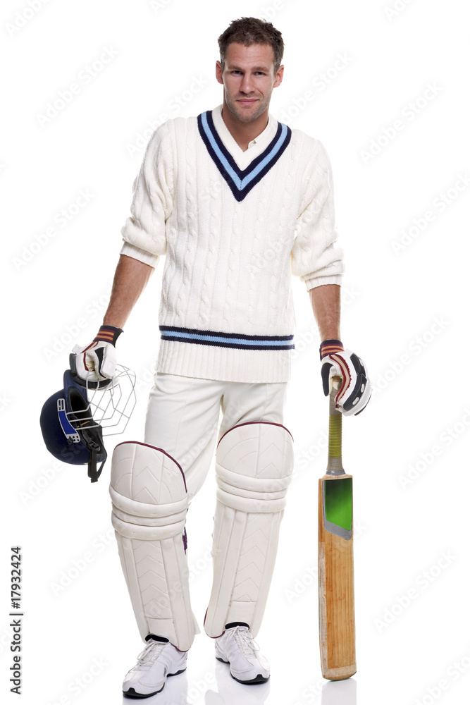 Cricketer portrait Stock Photo | Adobe Stock