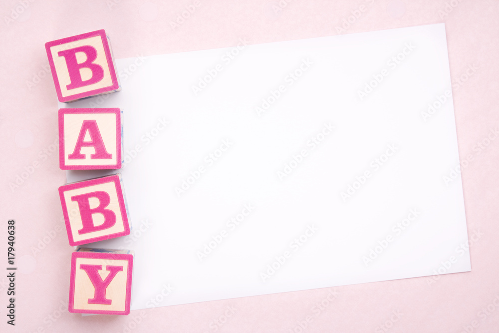 Blank baby announcement Stock Photo | Adobe Stock